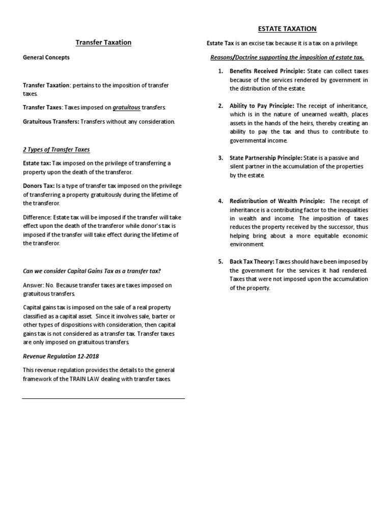 Finals Transfer Tax RPT | PDF | Taxes | Life Insurance