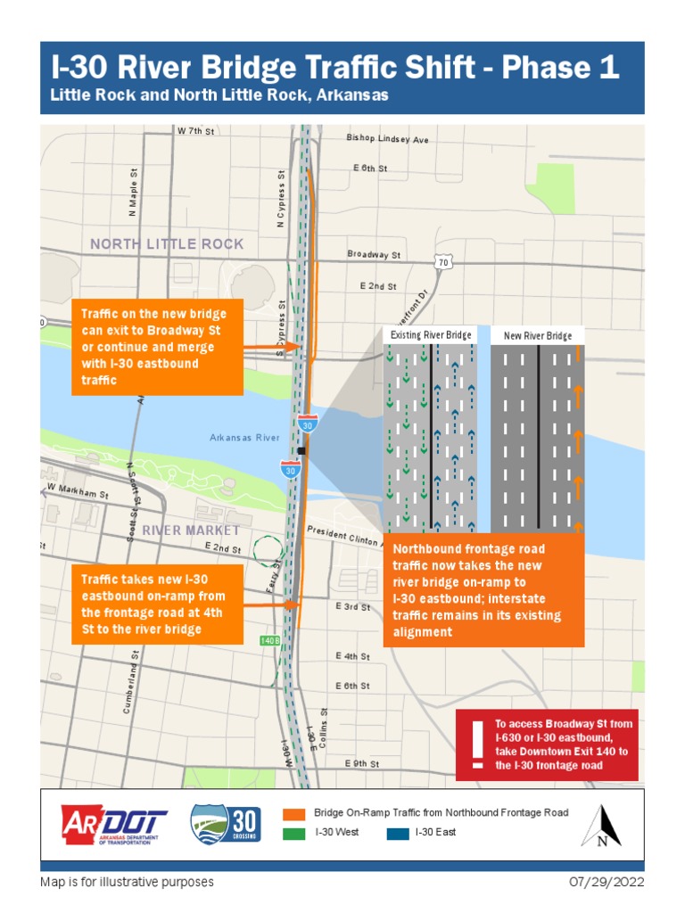 I-30 River Bridge Traffic Shift - Phase 1: Little Rock and North Little ...
