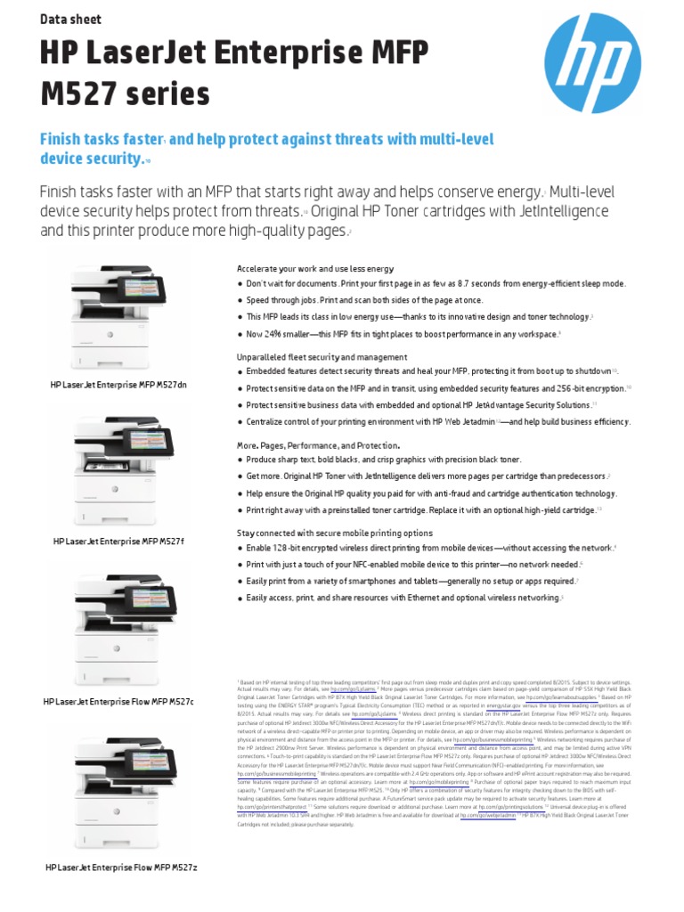 HP LaserJet Enterprise M527 MFP Series | PDF | Image Scanner ...