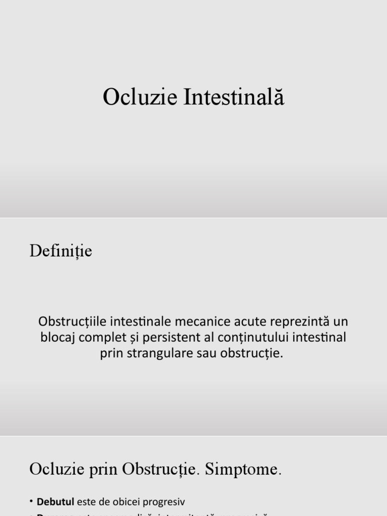 Ocluzie Intestinala | PDF