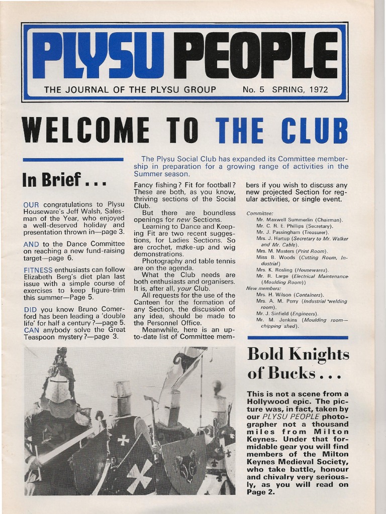 Plysu Group Spring 1972 Highlights | PDF | History