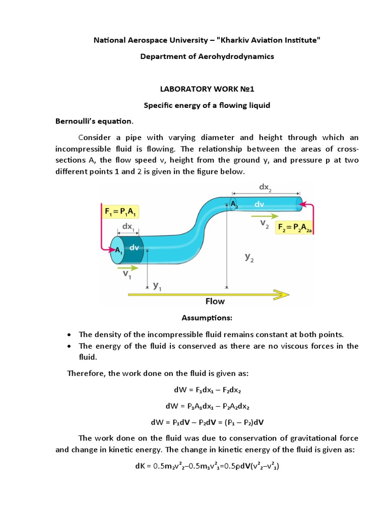 Labrotary Work 1 | PDF | Fluid Dynamics | Pressure