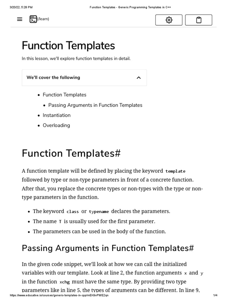 Generic Programming Pdf C Parameter Computer Programming