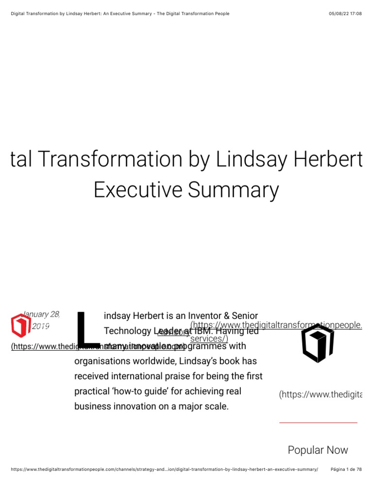 Digital Transformation by Lindsay Herbert: An Executive Summary - The Digital Transformation ...