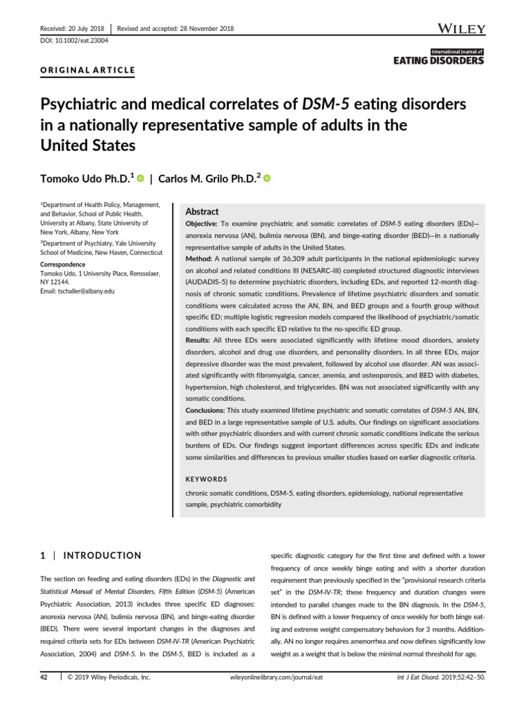 Udo_et_al-2019-International_Journal_of_Eating_Disorders | PDF | Mental ...
