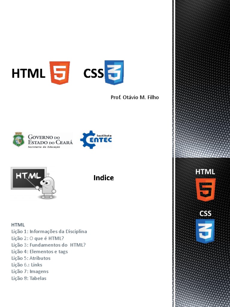 Introdução aos Elementos e Tags Básicas do HTML | PDF | Html | Elemento ...