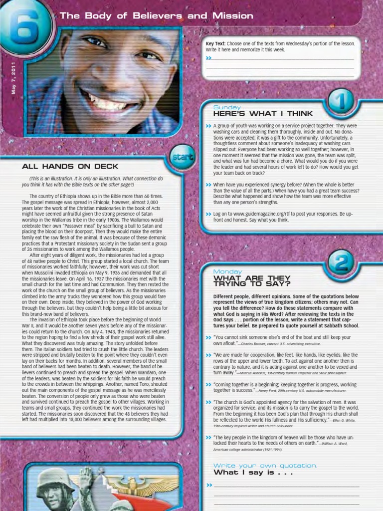 The Body of Believers and Mission: Here'S What I Think | PDF | Prophet ...