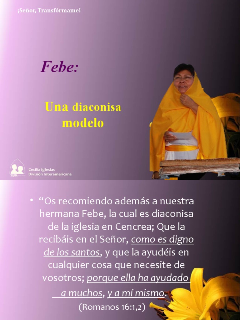 Febe Una Diaconisa Modelo | PDF | Cristo (título) | Pablo el apóstol