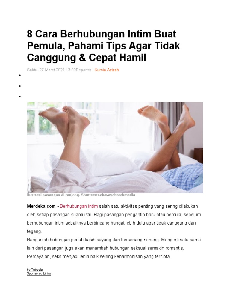 8 Cara Berhubungan Intim Buat Pemula | PDF