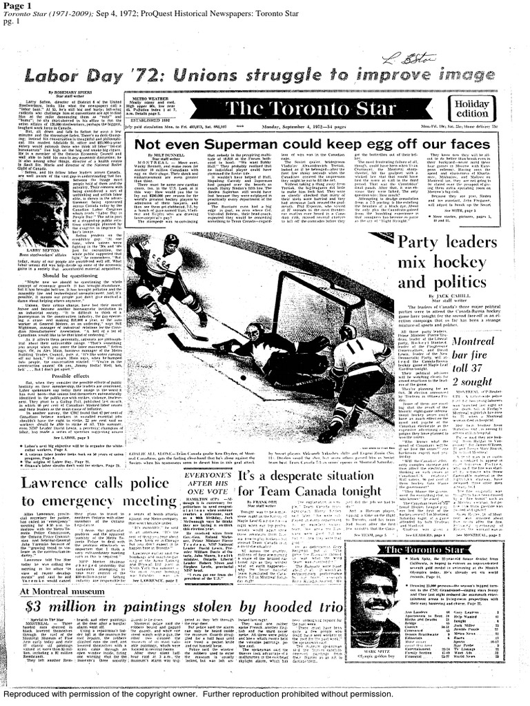 Toronto Star Archives Overview (1971-2009) | PDF | Travel | Art