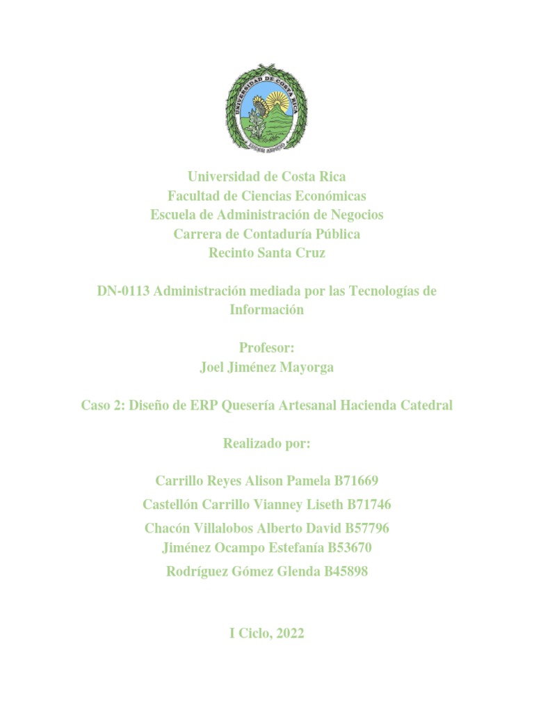 Caso Grupal 2 | PDF | Planificación de recursos empresariales | Informática
