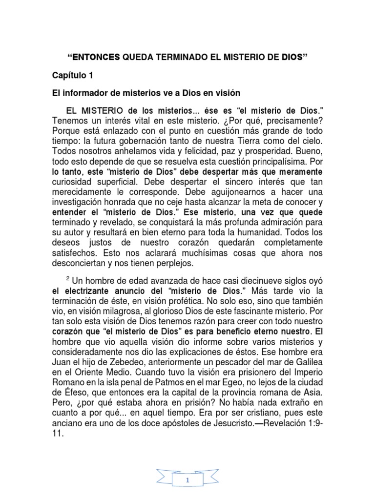 Revelando el misterio de Dios a través de la visión profética de Juan | PDF | Templo en ...