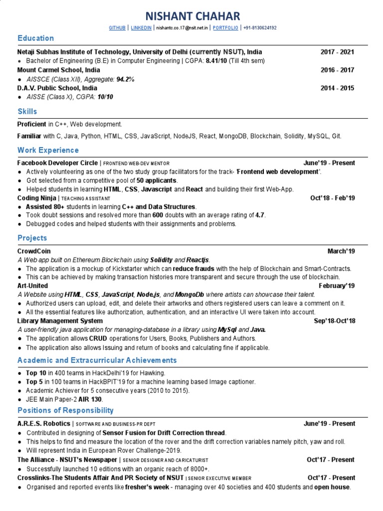 NISHANT CHAHAR JULY 2019 (Final) | PDF | Web Application | Software Development