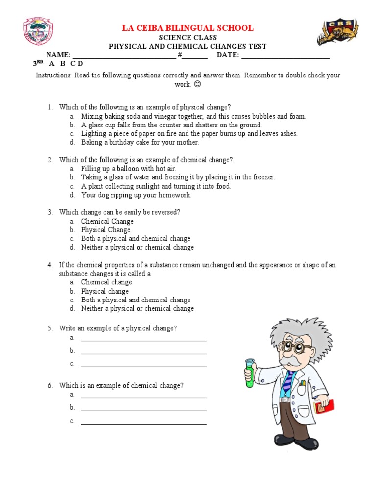 Physical and Chemical TEST | PDF | Chemical Substances | Water