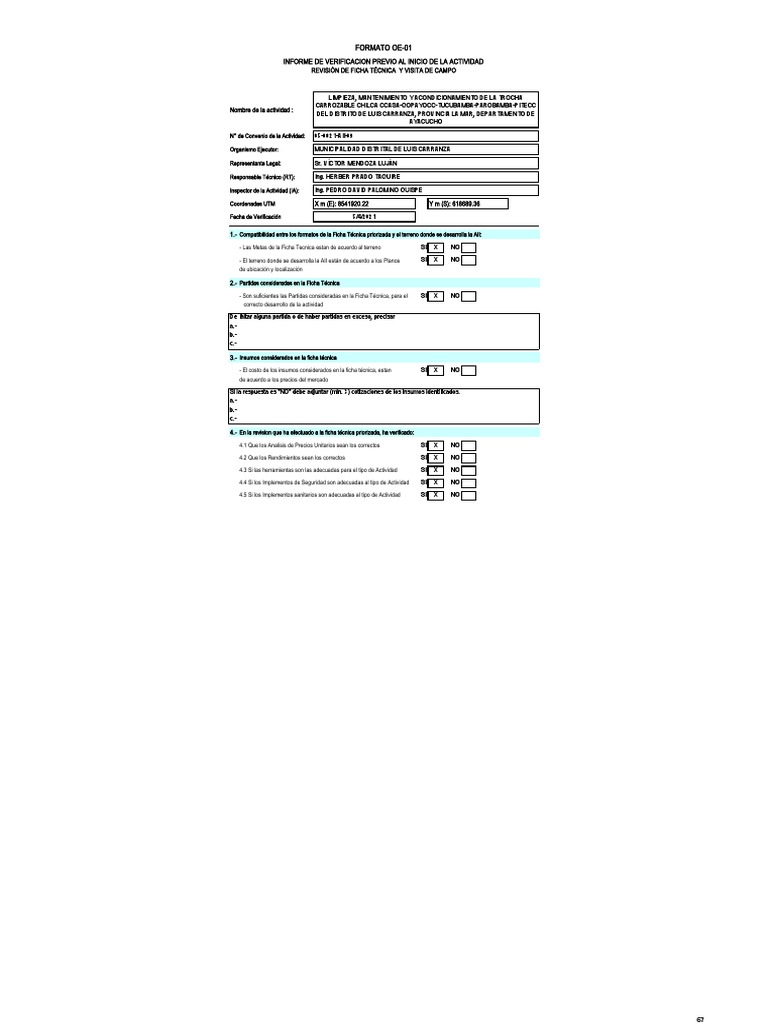 Formatos Oe - Rendicion de Cu 2 | PDF