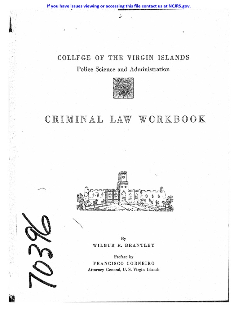Criminal Law Workbook: College Olr Tile | PDF | Politics | Social Science