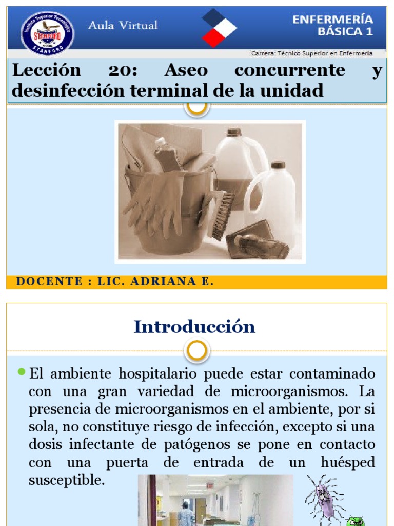 Aseo Concurrente y Desinfección Terminal de La Unidad | PDF | Infección ... Aseo Concurrente y Desinfección Terminal de La Unidad | PDF | Infección ...