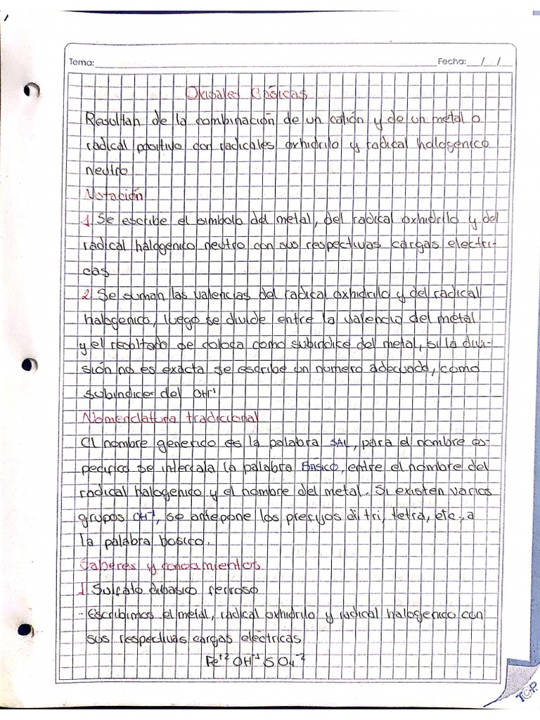 Química Oxisales Básicas | PDF