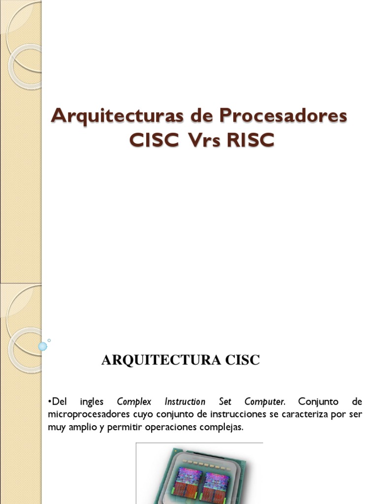 CISC and RISC | PDF | Microprocesador | Unidad Central de procesamiento