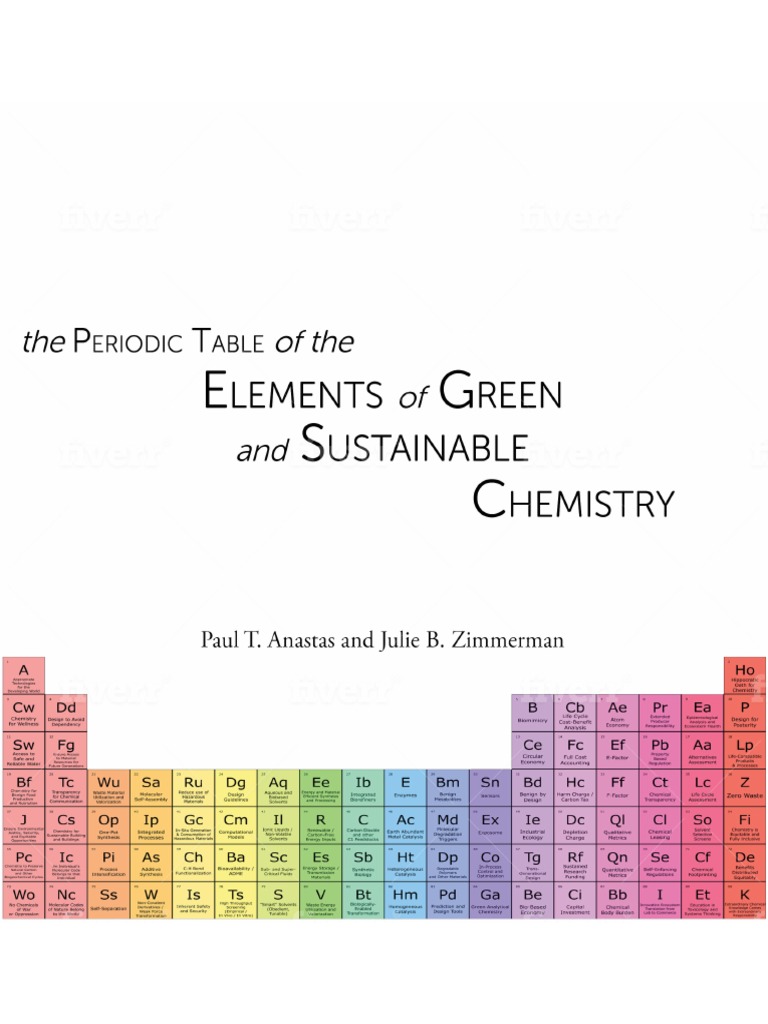 Book - Periodic Table of The Elements of Green and Sustainable ...