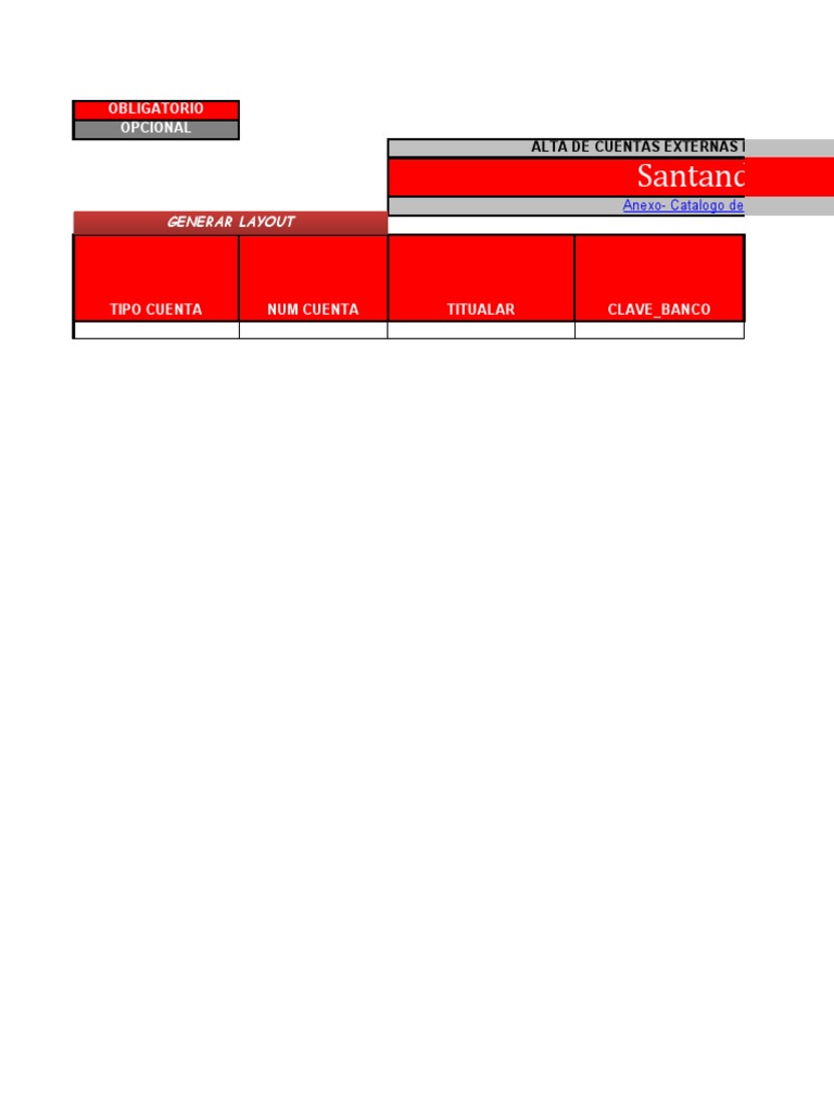 Alta de Cuentas Externas Nacionales - La002 (Nueva Versión Enlace) | PDF | México