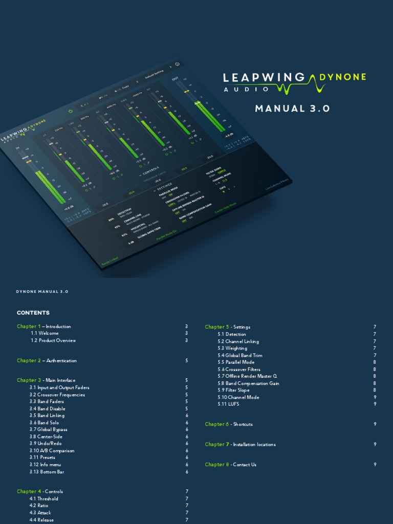 DynOne Manual 3.0: A Guide to Using Leapwing Audio's Multiband Parallel ...
