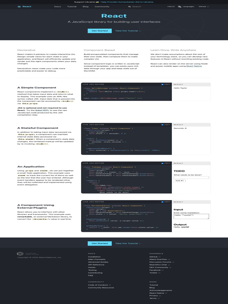 React - A JavaScript Library For Building User Interfaces | PDF | Java ... React - A JavaScript Library For Building User Interfaces | PDF | Java ...