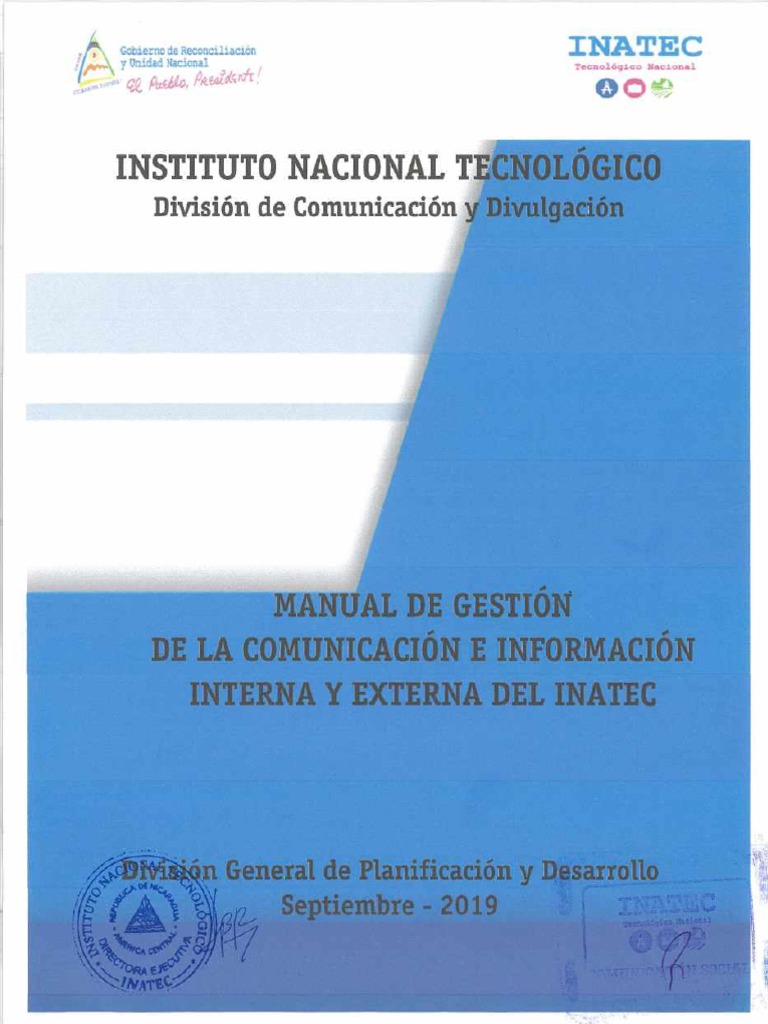 Inatec - Manual de Gestión de La Comunicación e Información Interna y ...
