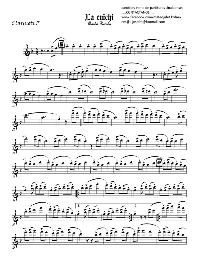 La Cuichi - Banda El Recodo Version 2 | PDF