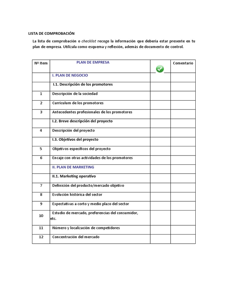 Lista de Comprobacion Editable | PDF | Marketing | Producto (Negocio)