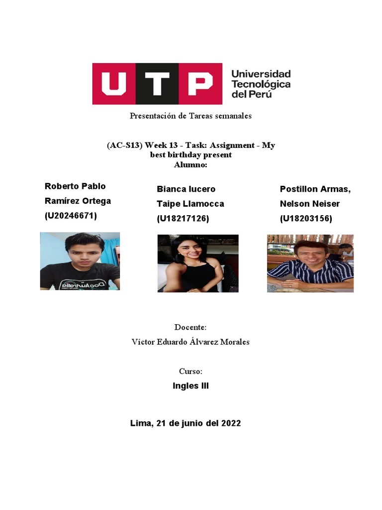 Ac S13 Week 13 Task Assignment My Best Birthday Present Pdf