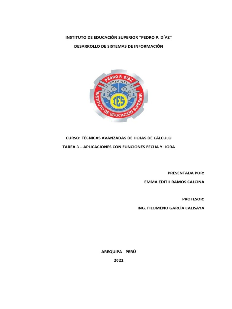 4 Tarea Resuelta - Emma Edith Ramos Calcina | PDF