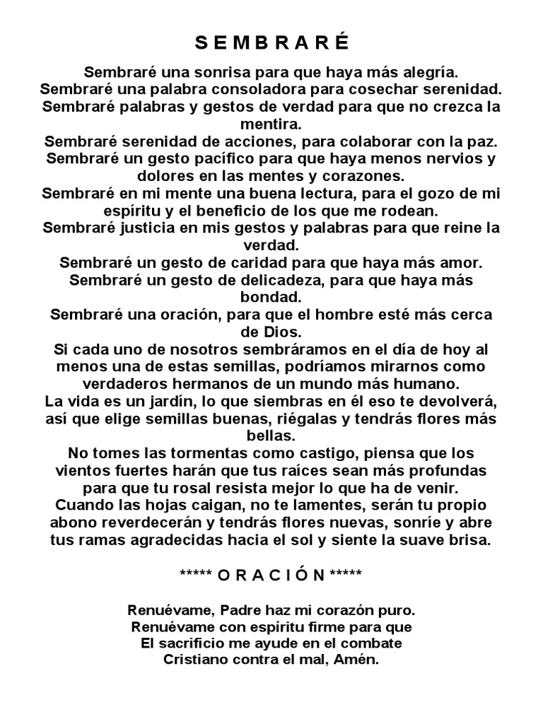 Sembraré | PDF | Amor Sembraré | PDF | Amor
