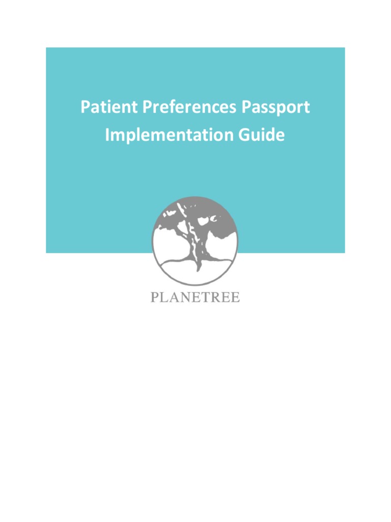 Patient Preferences Passport Implementation Guide | PDF | Electronic ...