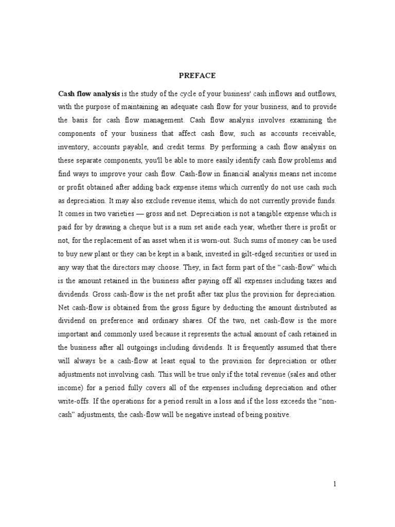 Cashflow Project+Sandhya | PDF | Cash Flow Statement | Dividend