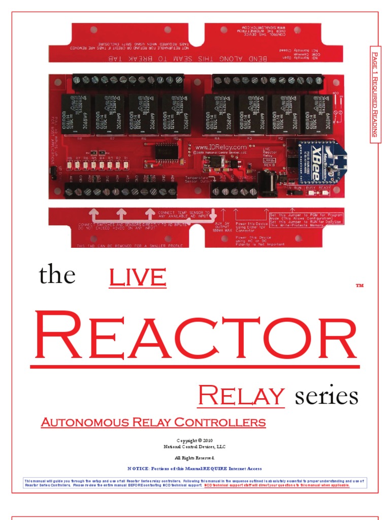 Reactor | PDF | Relay | Switch