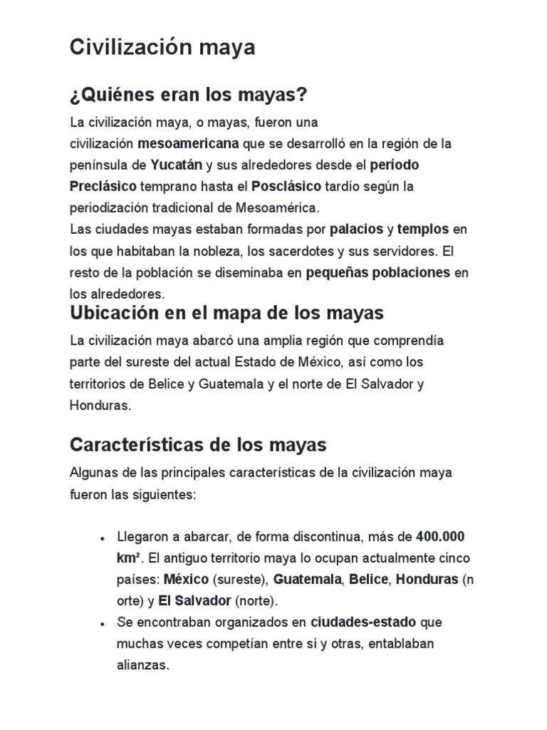 Una introducción a la civilización maya: orígenes, características y organización social y ...