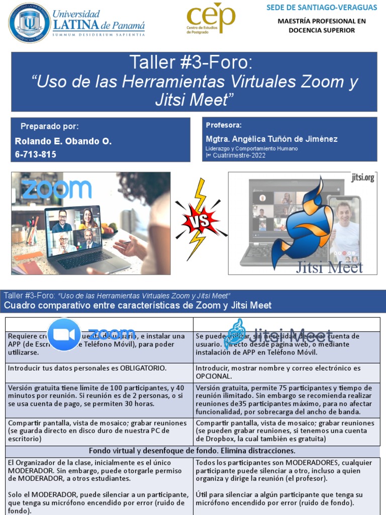 Foro Zoom y Jitsi Meet | PDF | Aplicación movil | Foro de Internet