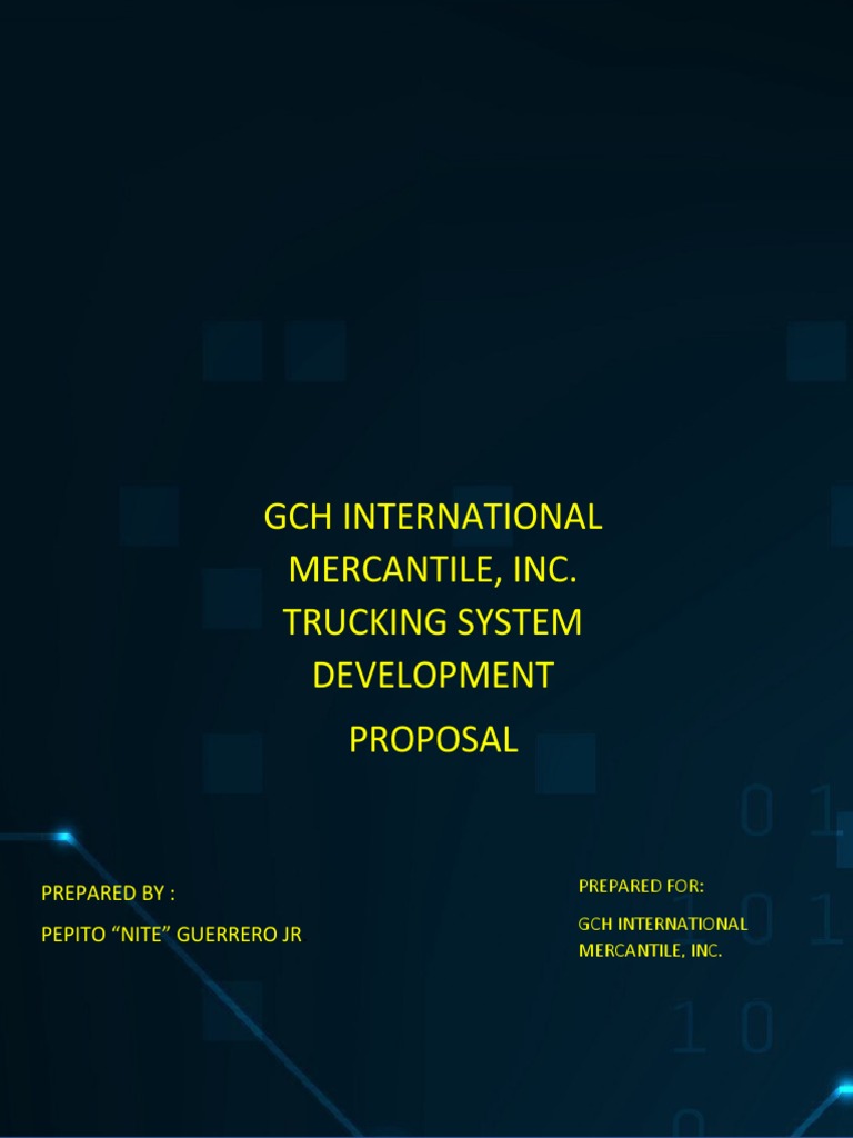 GCH International Mercantileinc System Proposal | PDF | Databases | Php