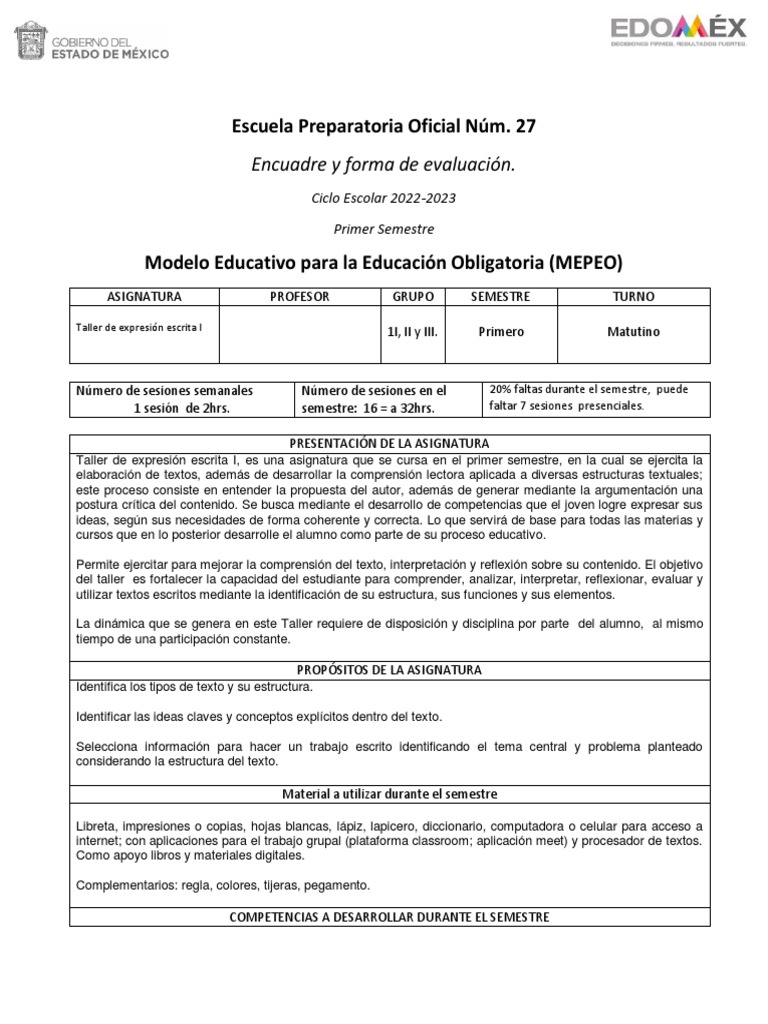 Encuadre Expr Escr 1 | PDF | Comprensión lectora | Cognición