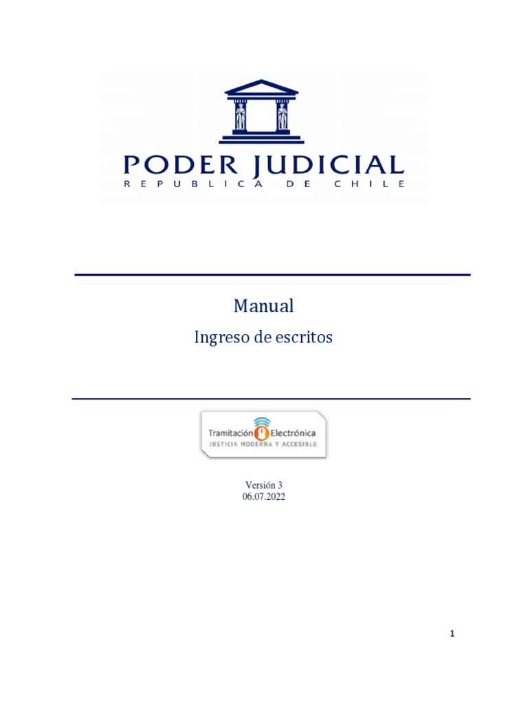 Manual OJV Ingreso de Escritos v3 06-07-2022 | Descargar gratis PDF ...