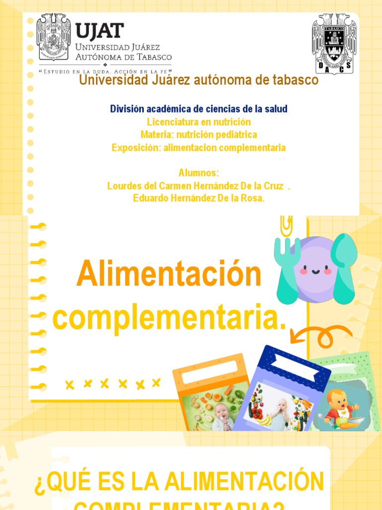 Alimentación Complementaria | PDF | Amamantamiento | Nutrición