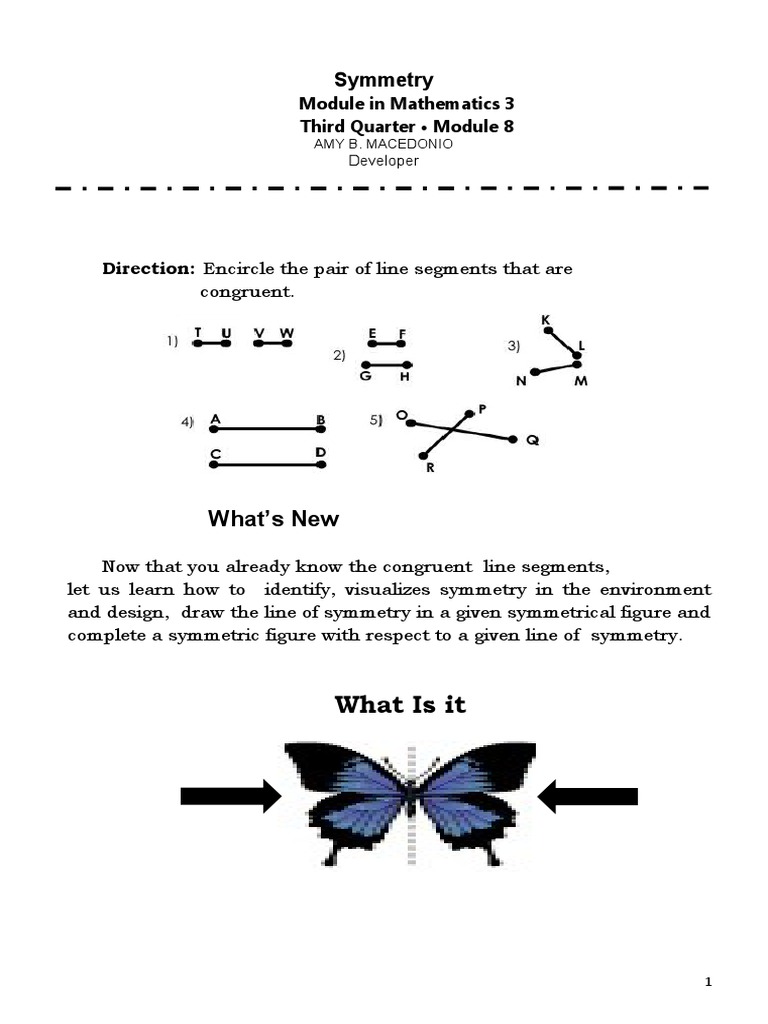 MATH3-Q3-mod-8-Symmetry | PDF | Symmetry | Shape