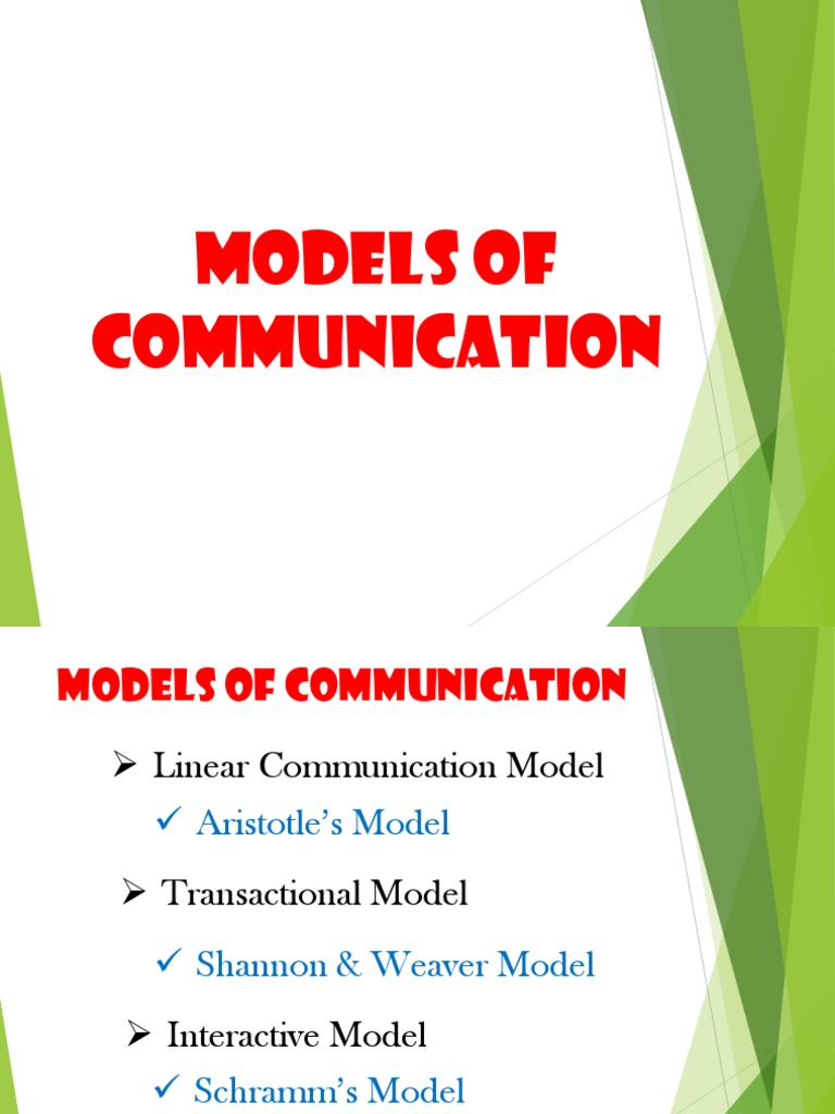 Models of Communication | PDF | Communication | Psychological Concepts