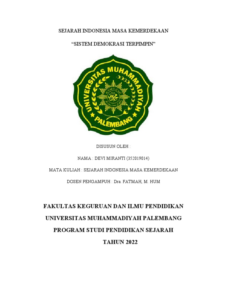 Makalah Sejarah Indonesia Masa Kemerdekaan | PDF