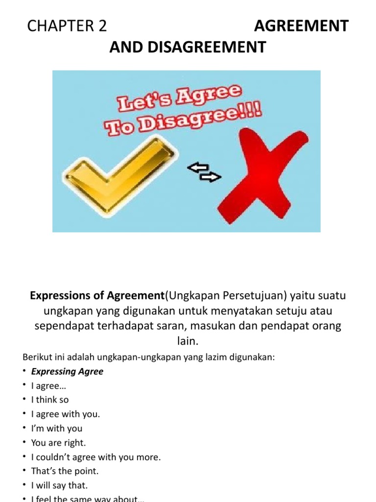 CHAPTER 2 AGREEMENT AND DISAGREEMENT | PDF