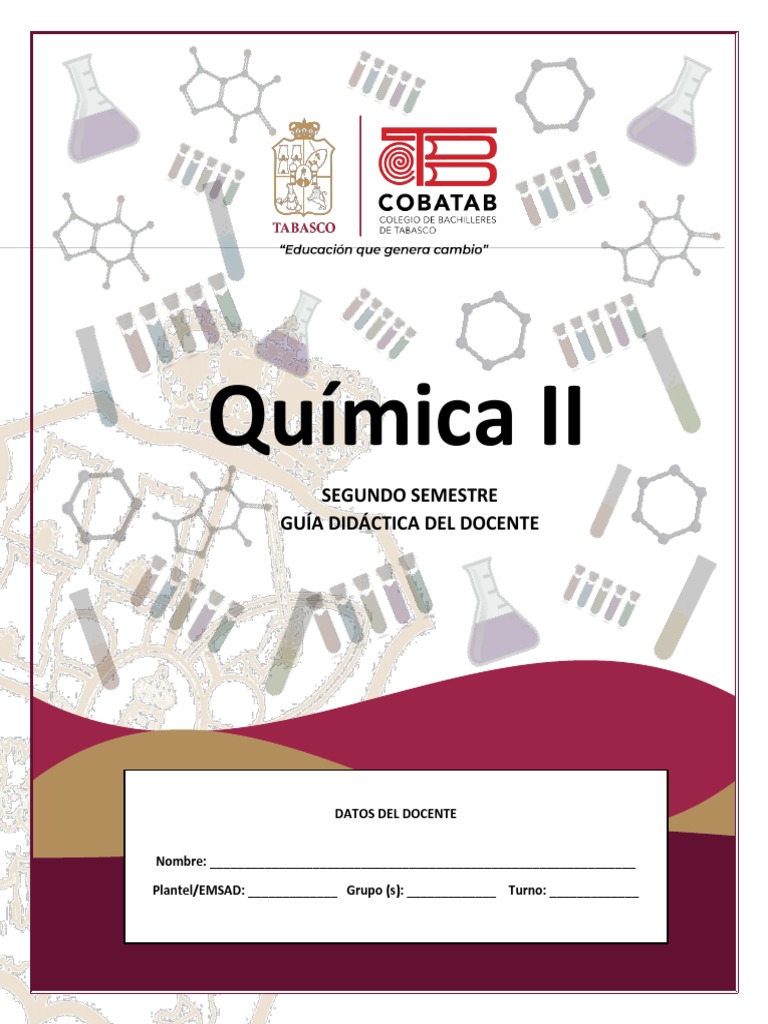 Segundo Semestre. - Guía Didáctica Del Docente. - Química II | PDF | Mole (Unidad) | Química