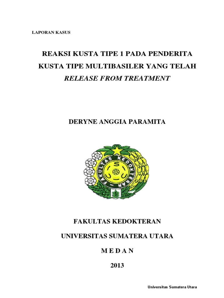 Reaksi Kusta Tipe 1 Pada Penderita Kusta Tipe Multibasiler Yang Telah ...