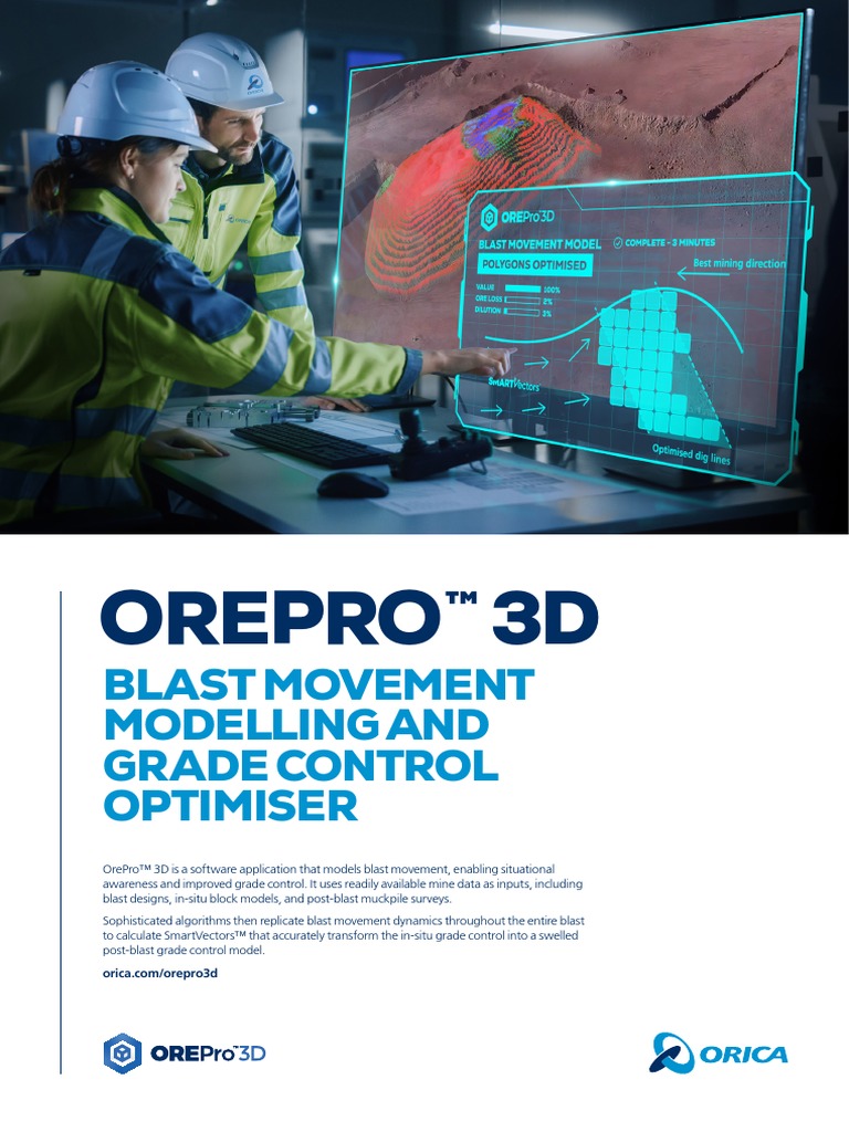 Orepro 3D: Blast Movement Modelling and Grade Control Optimiser | PDF | Mining | Computing