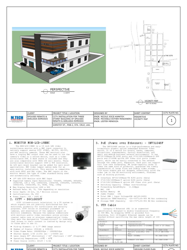 CCTV Installation Plans Sta. Cruz | PDF | Video | Display Resolution